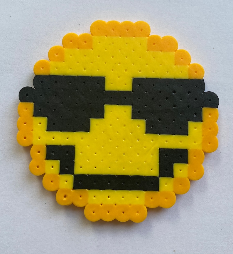 Set of 4 Perler Bead Emojis - Etsy