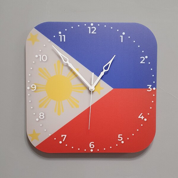 Philippine Flag Wall Clock - Etsy