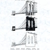Brooklyn Bridge Svg Vector Files, Dxf, Pdf, Ai, Eps, Png - Etsy