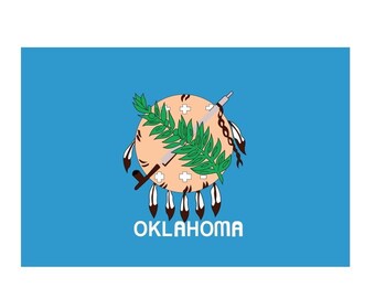 Oklahoma Flag Svg - Etsy