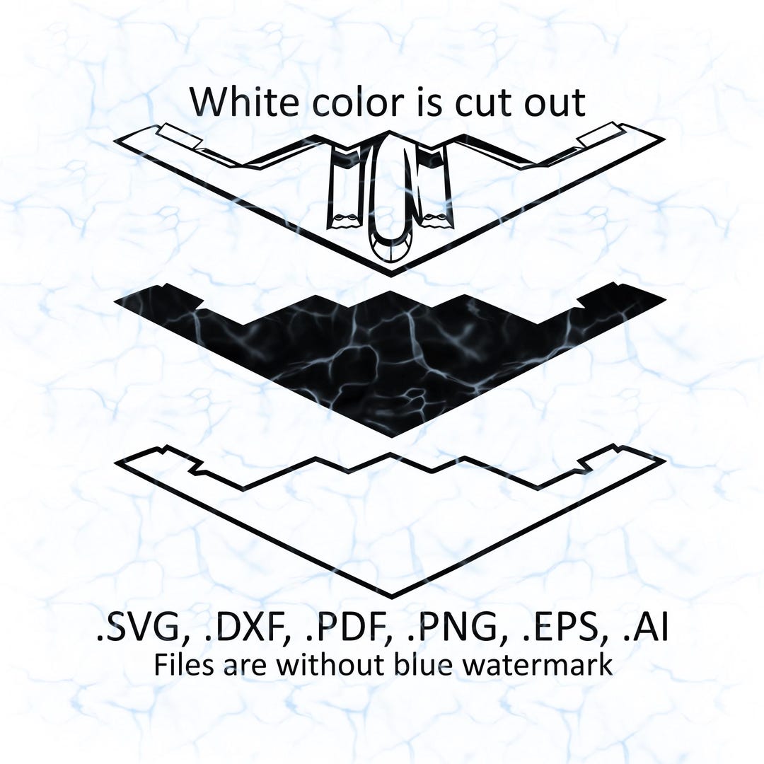 B-2 Spirit Stealth Bomber Svg Vector Files, Dxf, Pdf, Ai, Eps, Png ...