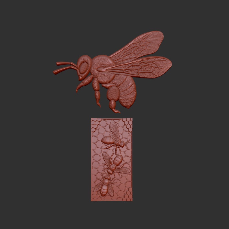 Bees 3d Stl Models Reliefs, CNC Router Engraver, CNC Files - Etsy