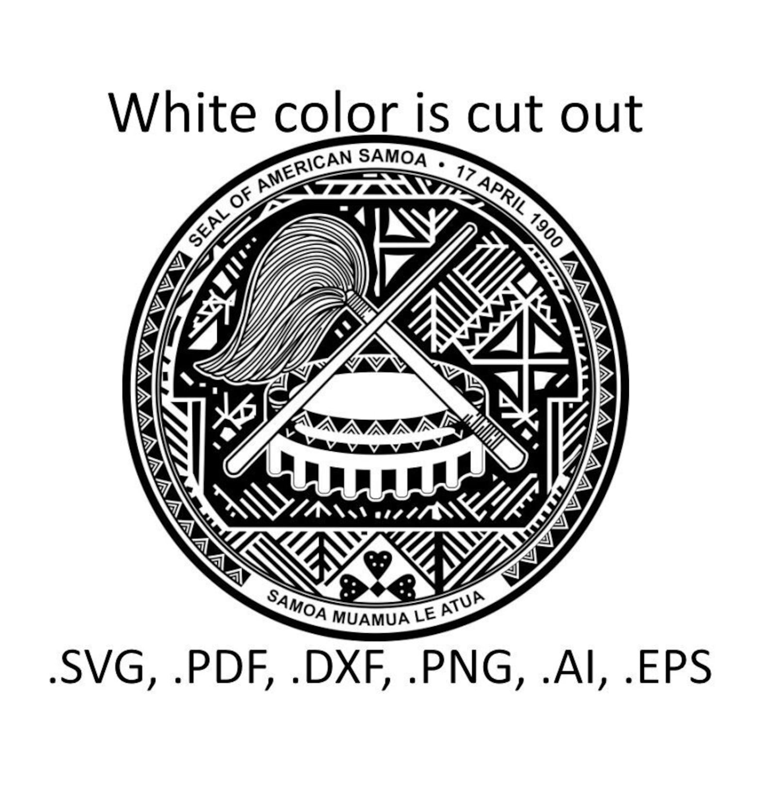 Seal of American Samoa Vector Svg File Dxf Pdf Ai Eps Png - Etsy