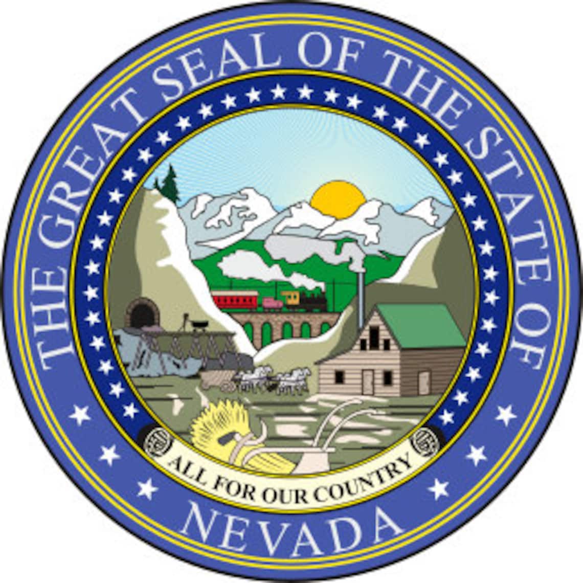 Great Seal of Nevada vector svg file | Etsy