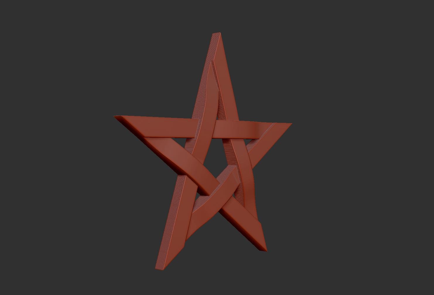Pentagram .stl 3d Model Relief Element, CNC Router Engraver, CNC Files ...