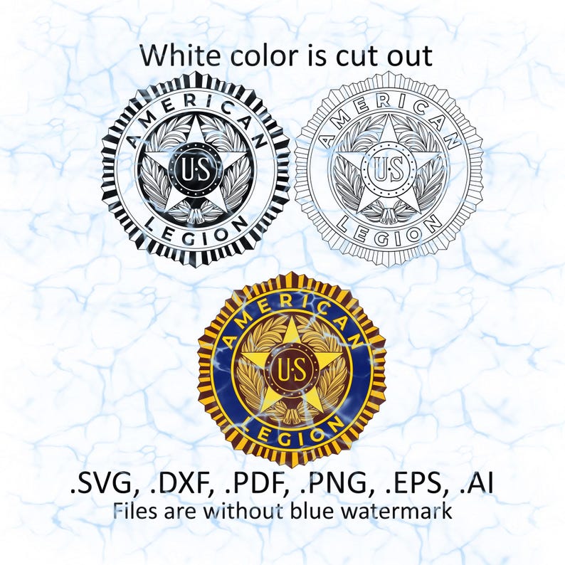 American Legion Svg Vector Files, Dxf, Pdf, Ai, Eps, Png - Etsy