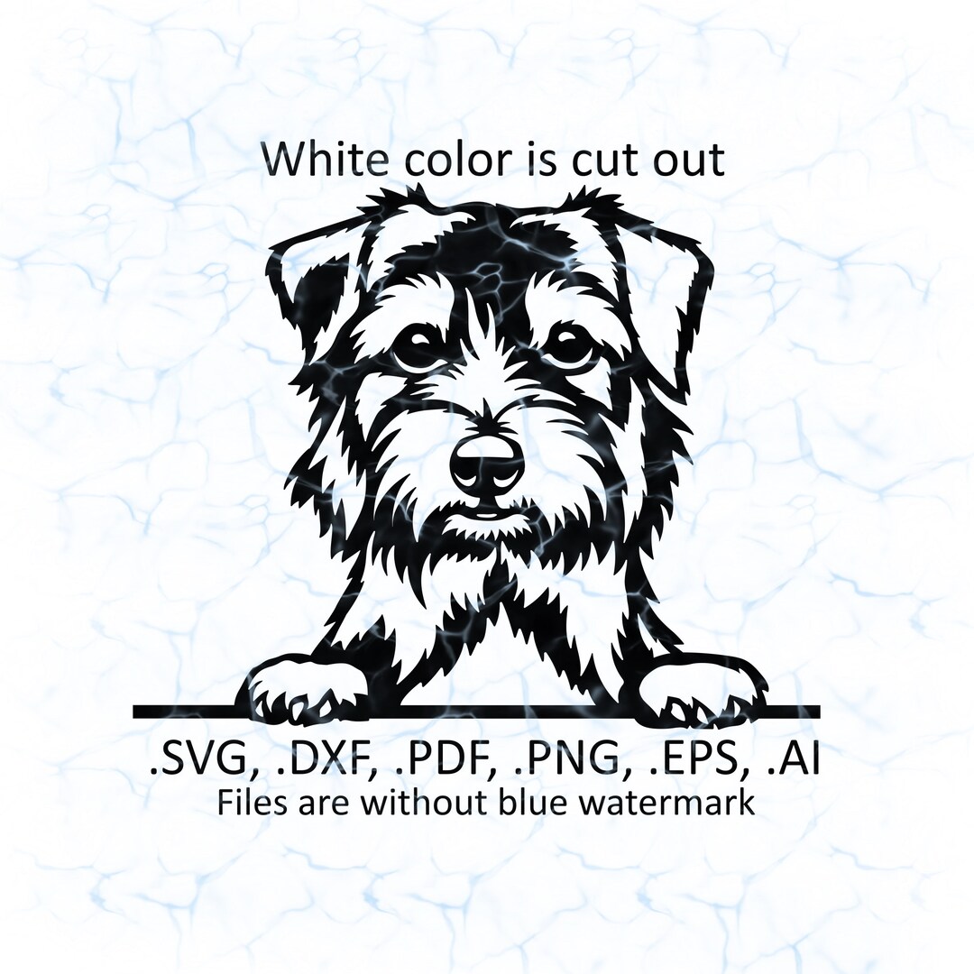 Norfolk Terrier Svg Vector, Norfolk Terrier Peeking Logo, Pdf, Dxf, Ai ...