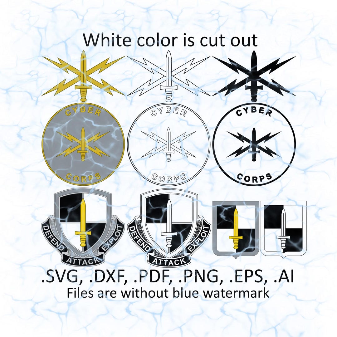 Cyber Corps (US Army) Svg Vector Files, Dxf, Pdf, Ai, Eps, Png - Etsy
