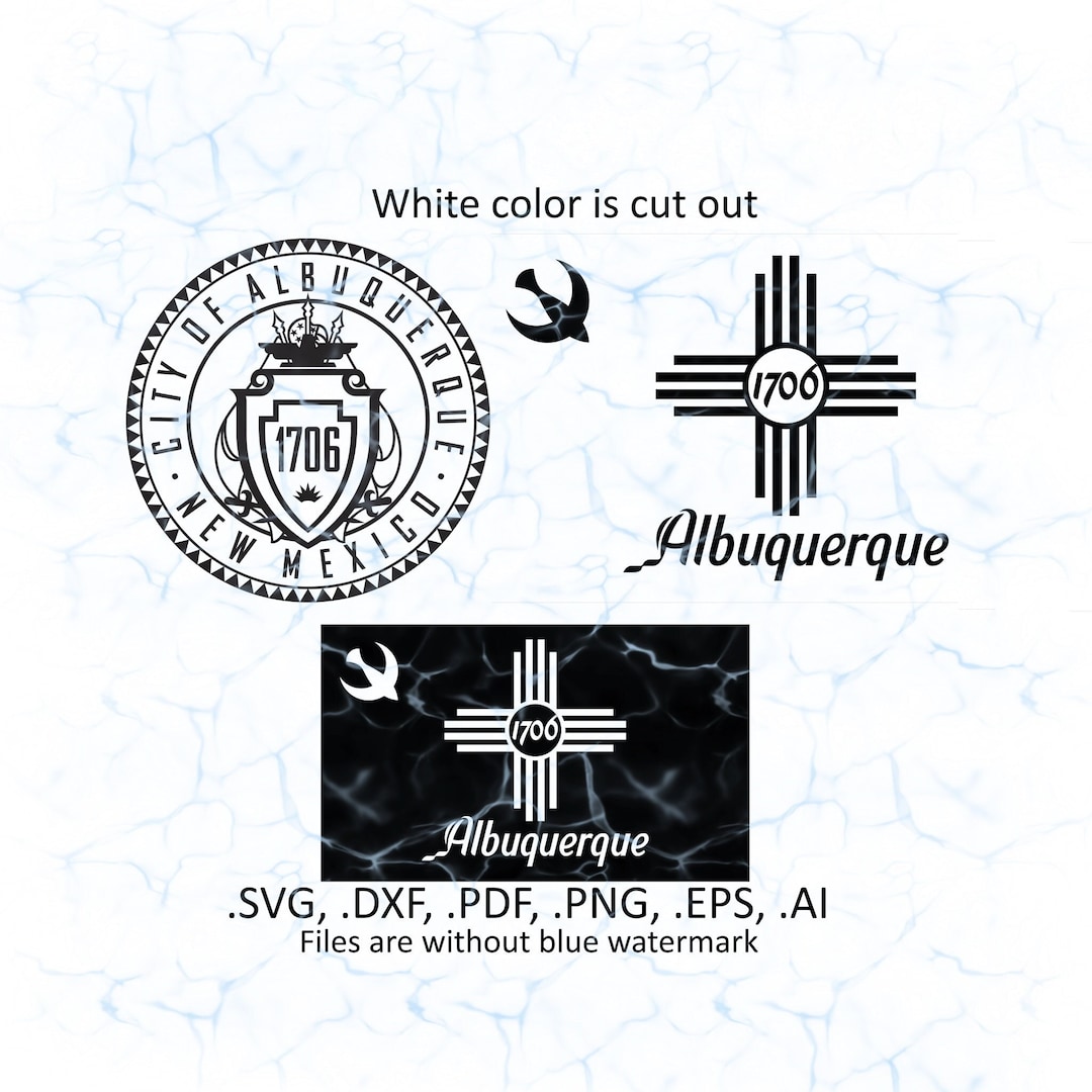 Albuquerque Flag and Seal Vector Svg Files, Dxf, Pdf, Ai, Eps, Png ...