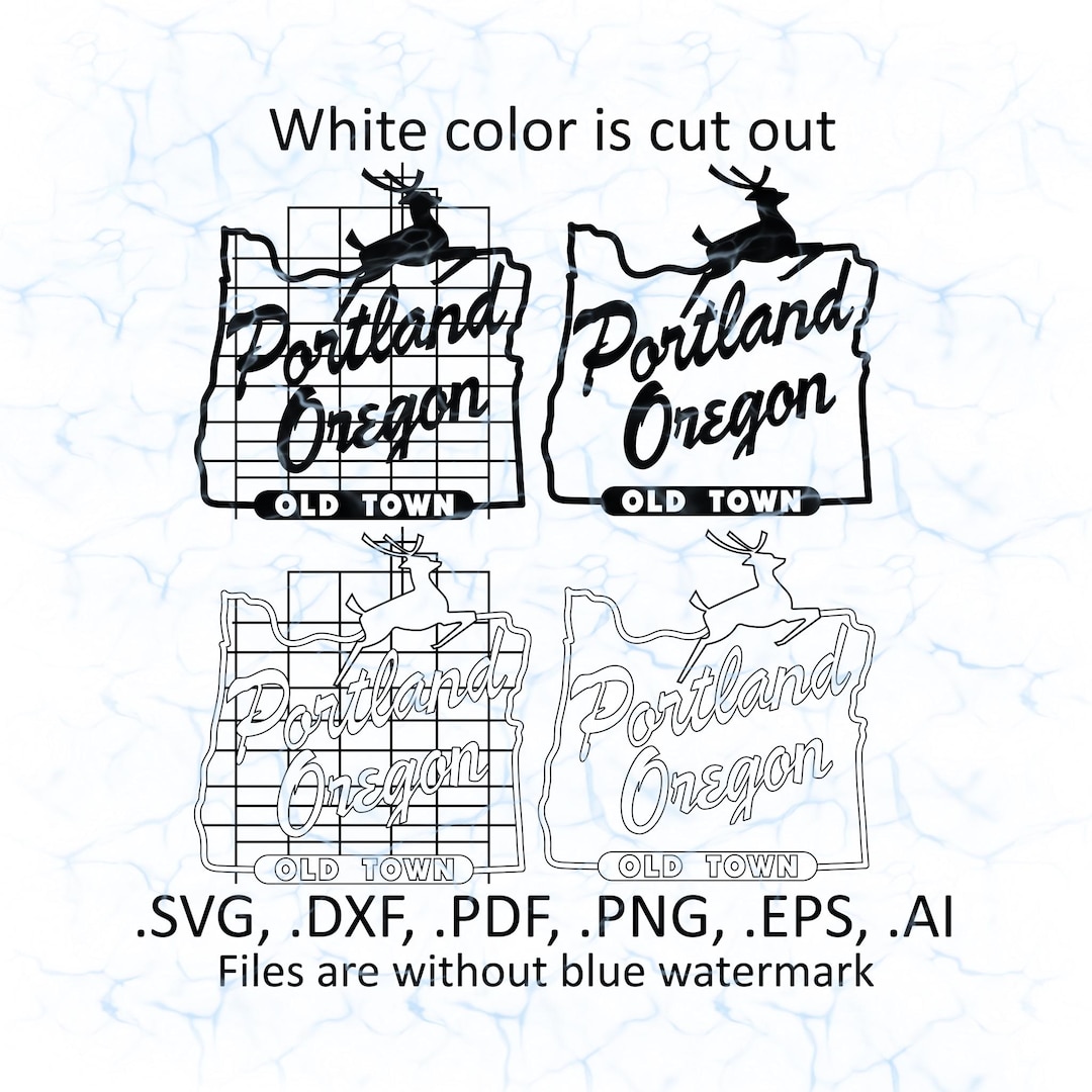 White Stag Sign in Portland Vector Svg Files, Dxf, Pdf, Ai, Eps, Png ...