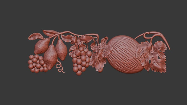 Fruits .stl 3d Model Relief Element, CNC Files - Etsy