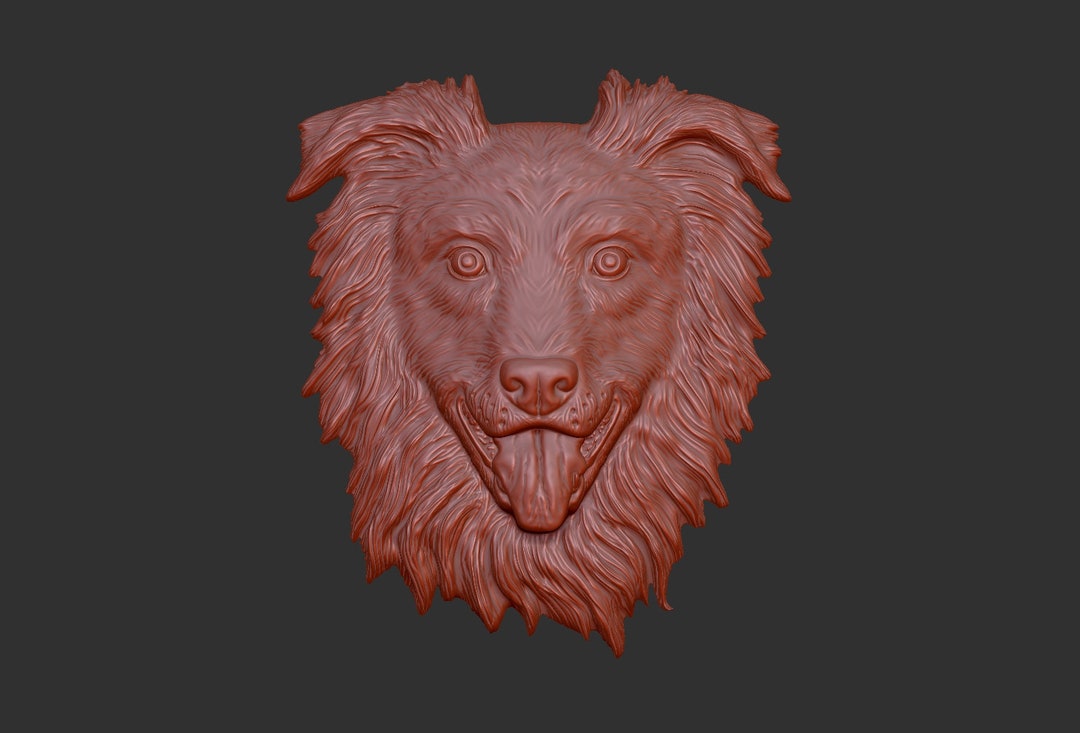 Border Collie Stl 3d Model Relief Element, CNC Files - Etsy UK