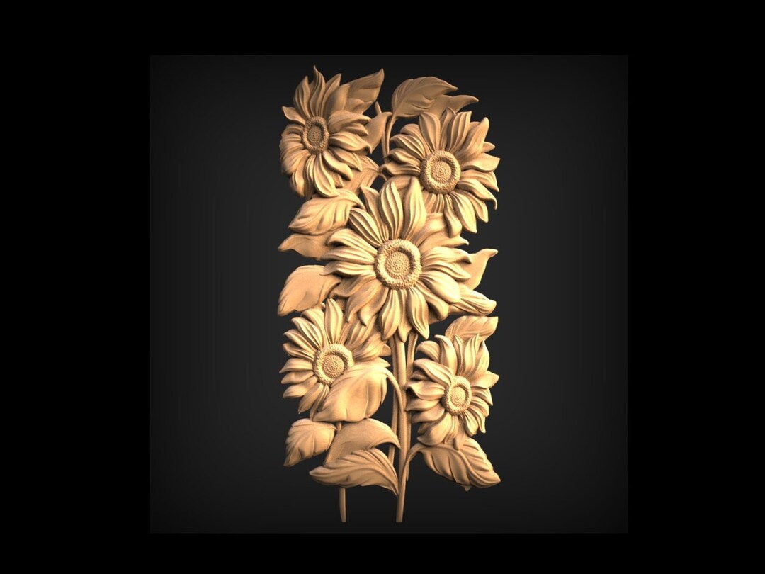 Sunflower 3d Stl Model Wall Decor CNC Router Engraver - Etsy
