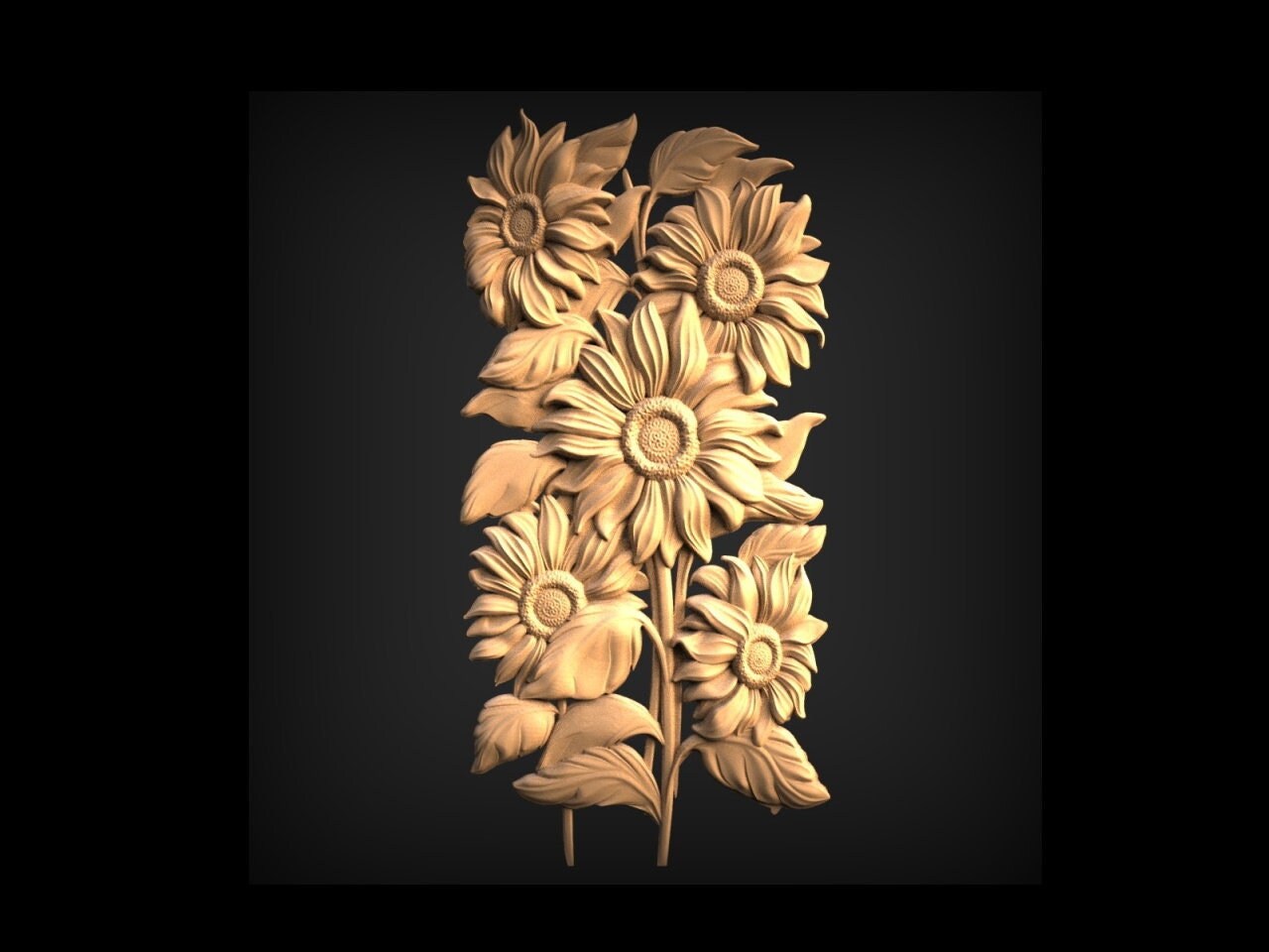 Sunflower 3d Stl Model Wall Decor CNC Router Engraver - Etsy