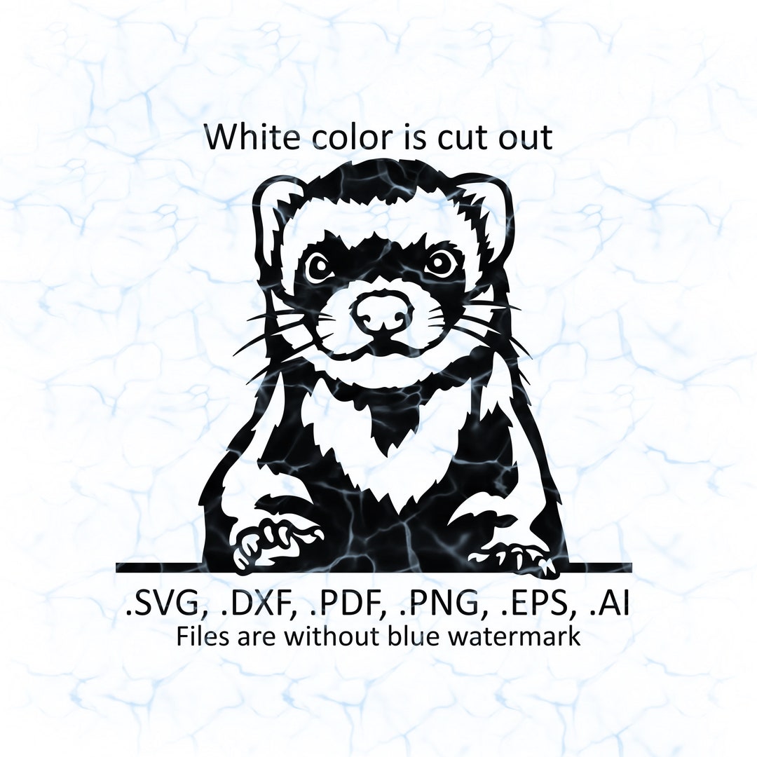 Ferret Svg Vector, Weasel Peeking Logo, Pdf, Dxf, Ai, Eps, Png Files - Etsy