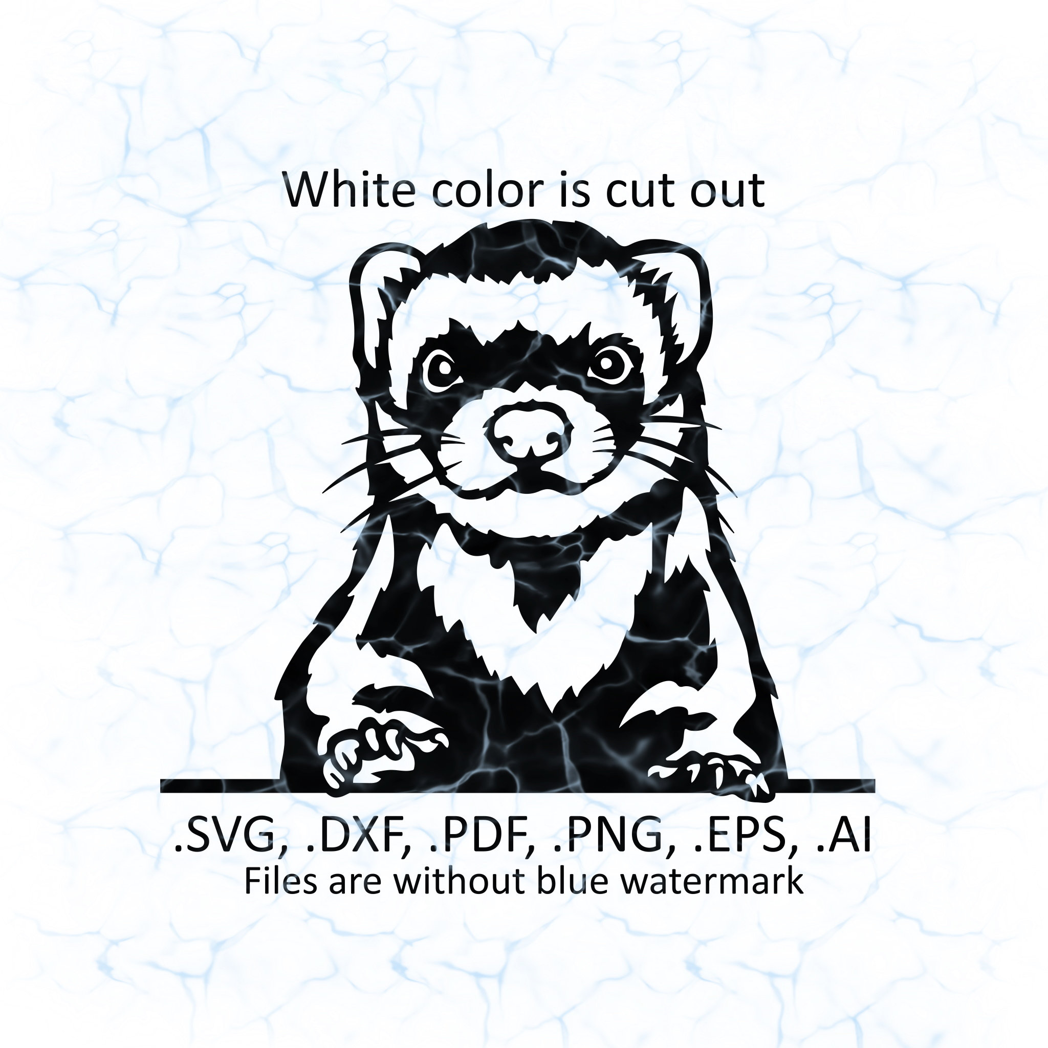 Ferret Svg Vector Weasel Peeking Logo Pdf Dxf Ai Eps Png - Etsy