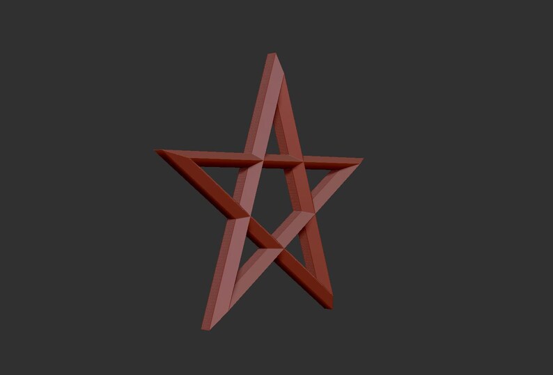 Pentagram .stl 3d Model Relief Element, CNC Router Engraver, CNC Files ...