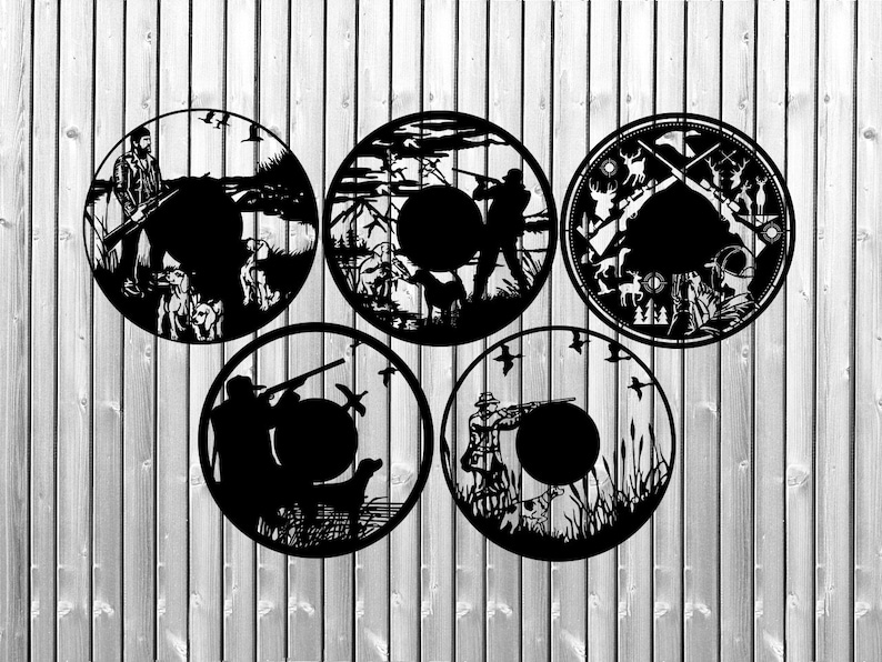 5 Hunting Clock Face Template Laser Cut Dxf Cdr Files - Etsy