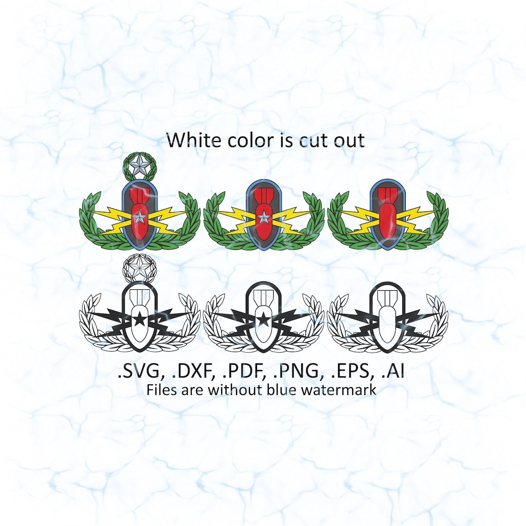 EOD Svg Vector Files, Dxf, Pdf, Ai, Eps, Png, Explosive Ordnance ...