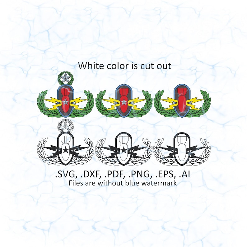 EOD Svg Vector Files, Dxf, Pdf, Ai, Eps, Png, Explosive Ordnance ...