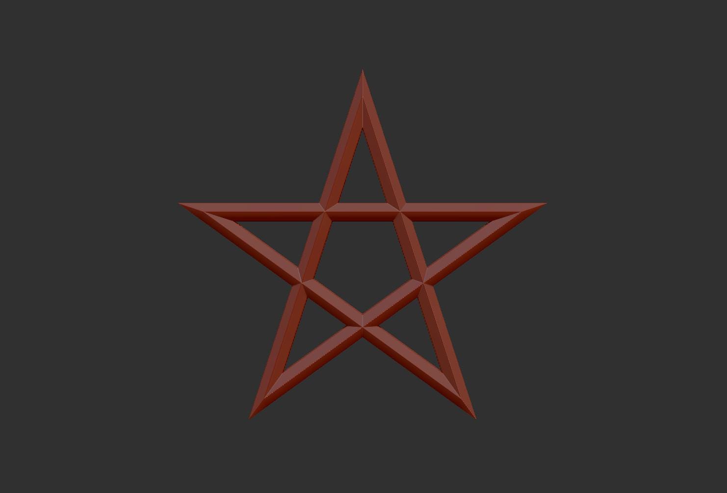 Pentagram .stl 3d Model Relief Element, CNC Router Engraver, CNC Files ...