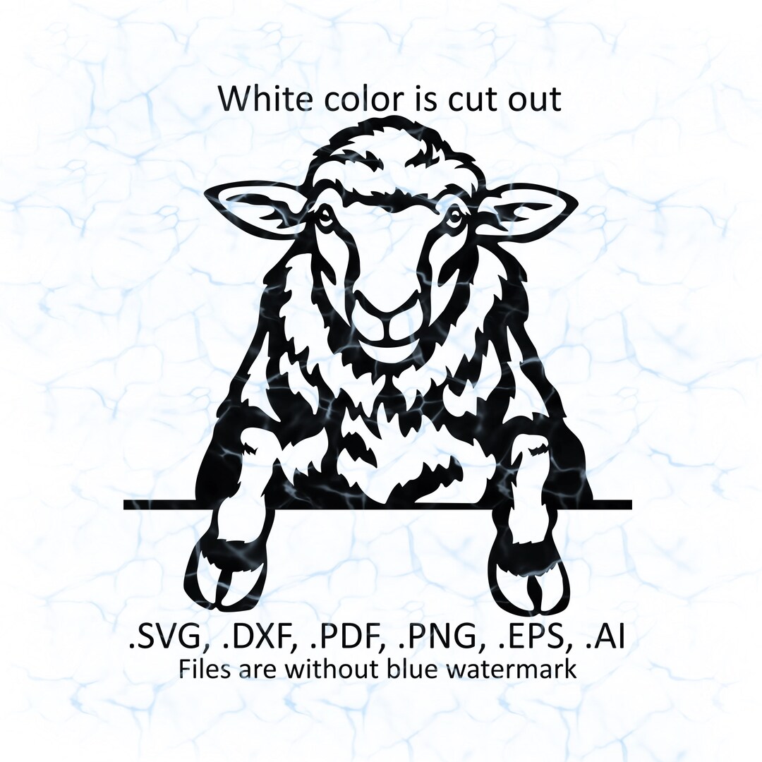 Sheep Svg Vector, Sheep Peeking Logo, Pdf, Dxf, Ai, Eps, Png Files - Etsy