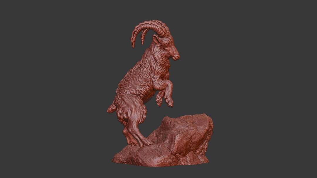 Ibex 3d Print .stl Model, Sculpture, Statuette - Etsy