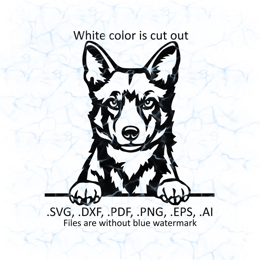 Dingo Svg Vector, Dingo Peeking Logo, Pdf, Dxf, Ai, Eps, Png Files - Etsy