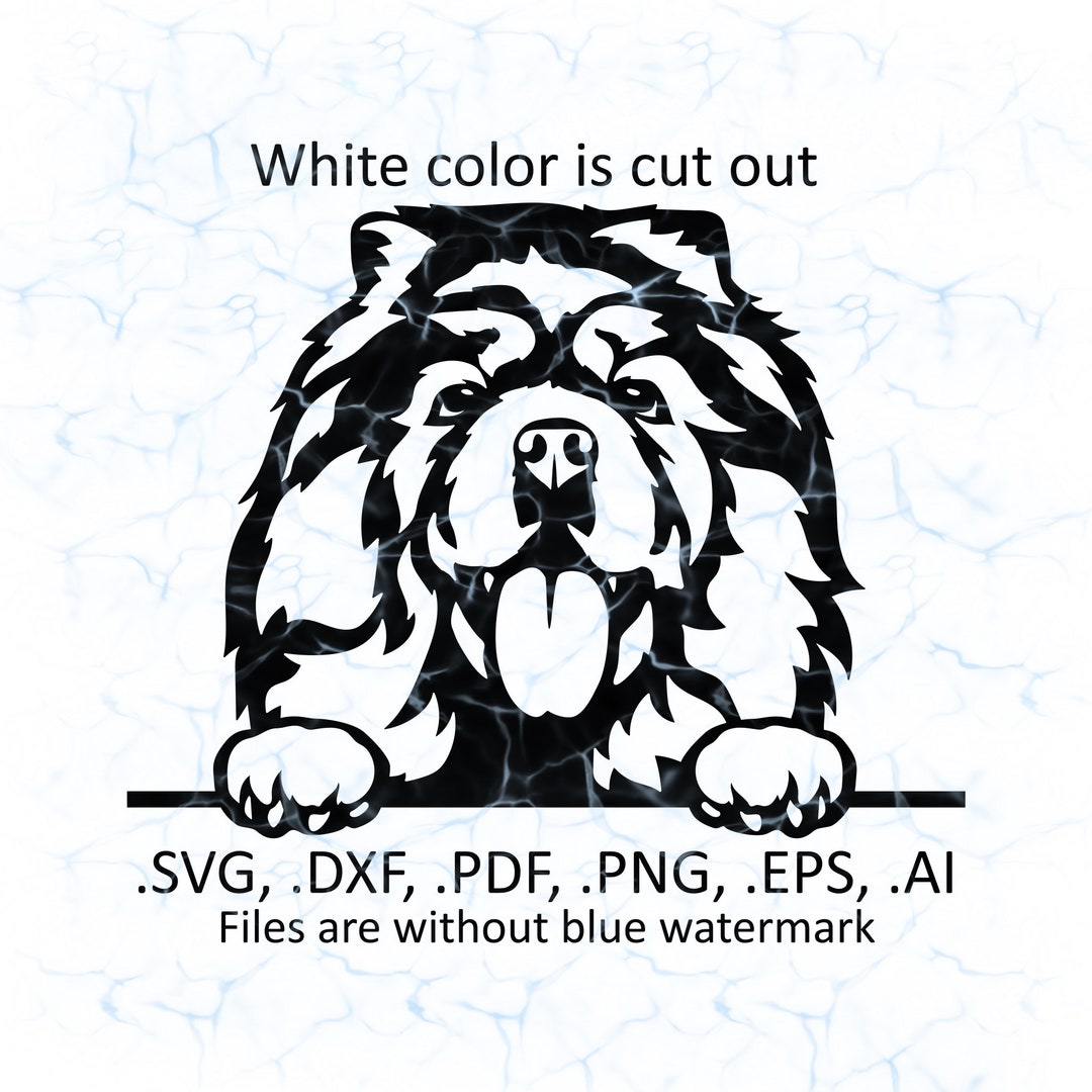 Chow Chow Svg Vector, Chow Chow Peeking Logo, Pdf, Dxf, Ai, Eps, Png ...