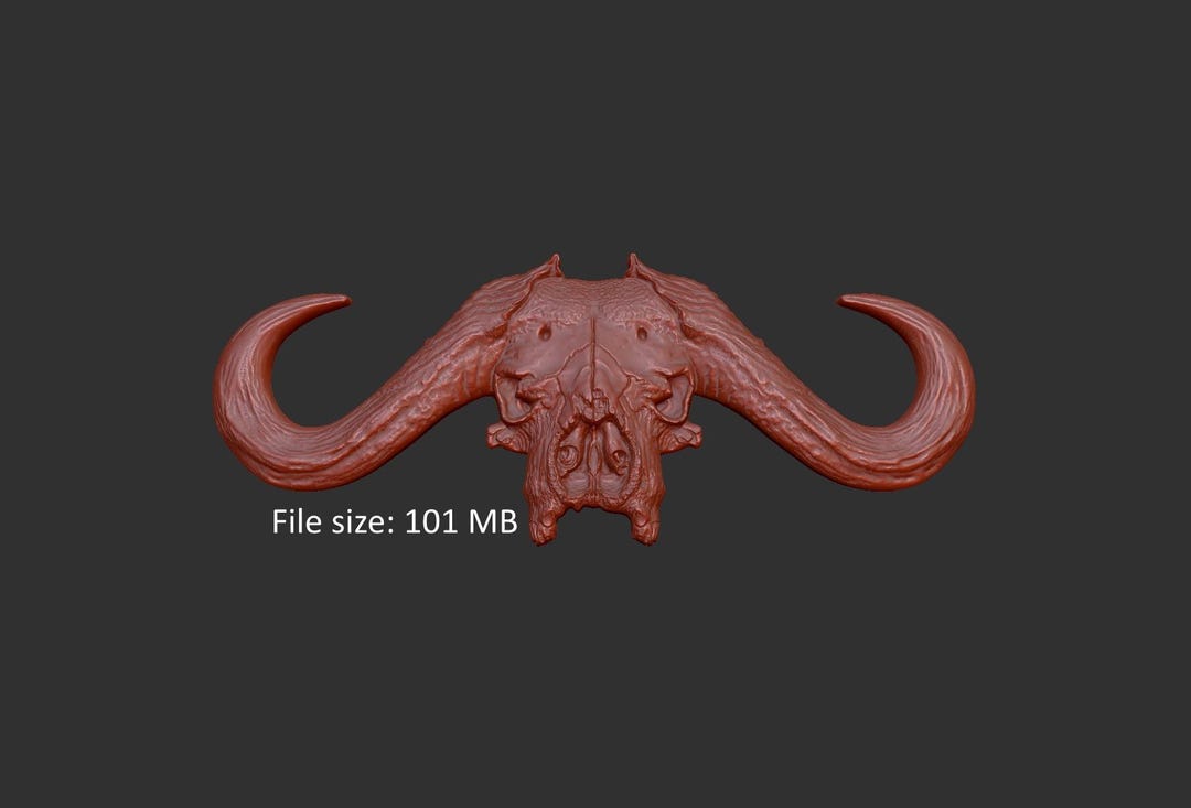 Buffalo Skull 3d .stl Model Relief Element, CNC Files - Etsy