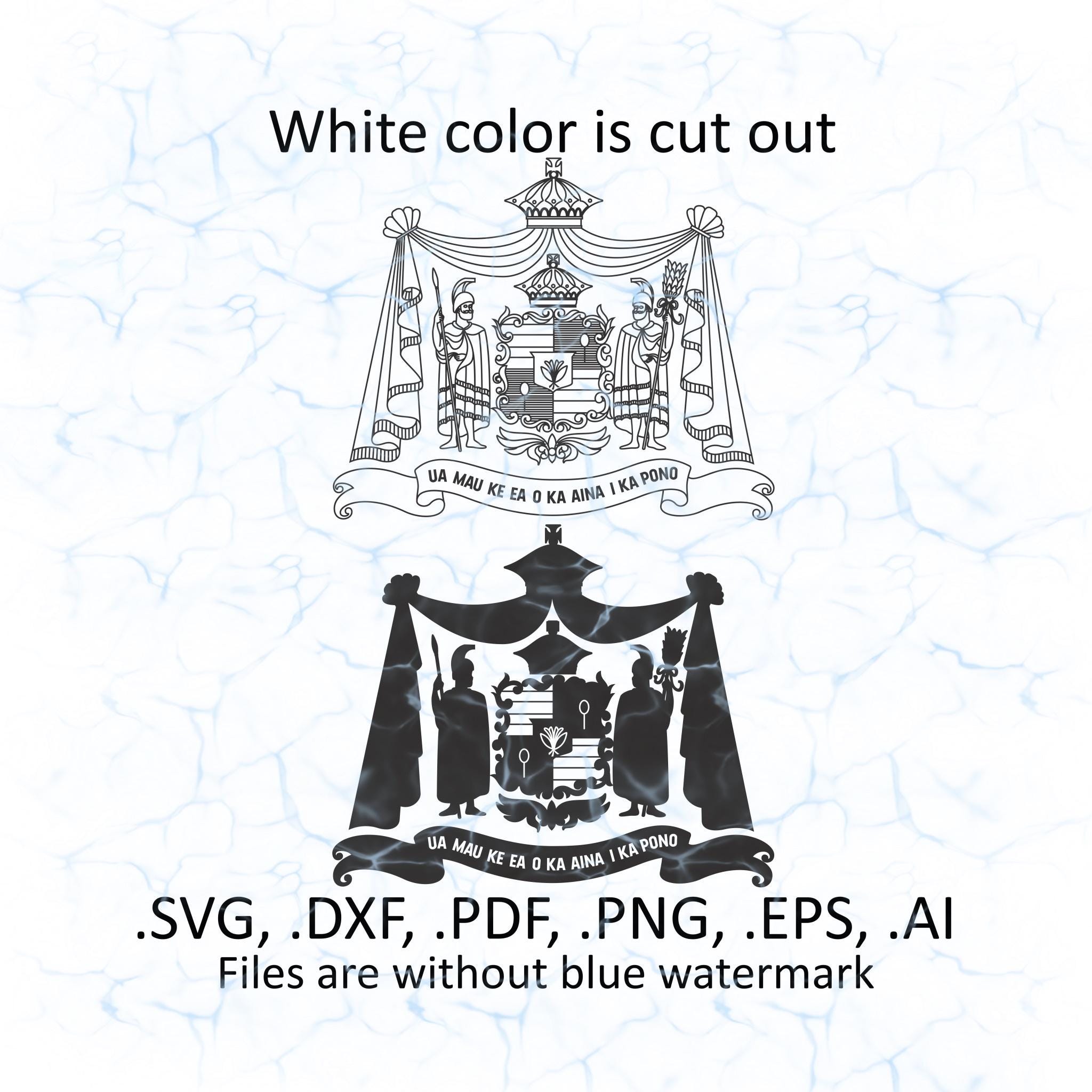 Hawaii Coat of Arms (emblem) Svg Vector, Pdf, Dxf, Ai, Eps, Png Files ...