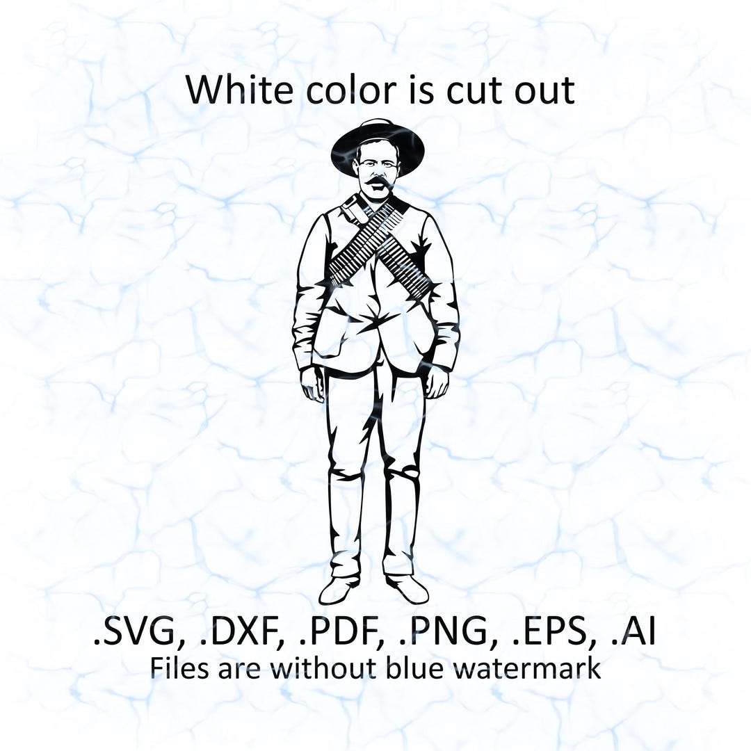 Pancho Villa Svg Vector Files, Dxf, Pdf, Ai, Eps, Png - Etsy