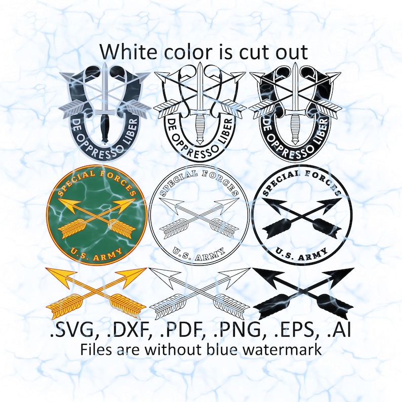 Special Forces (US Army) Svg Vector Files, Dxf, Pdf, Ai, Eps, Png - Etsy