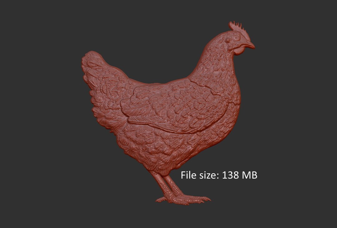 Hen .stl 3d Model Relief Element, CNC Files - Etsy