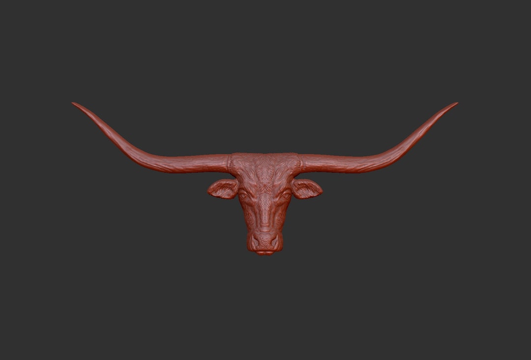 Texas Longhorn 3d Stl Model Relief Element, CNC Files - Etsy