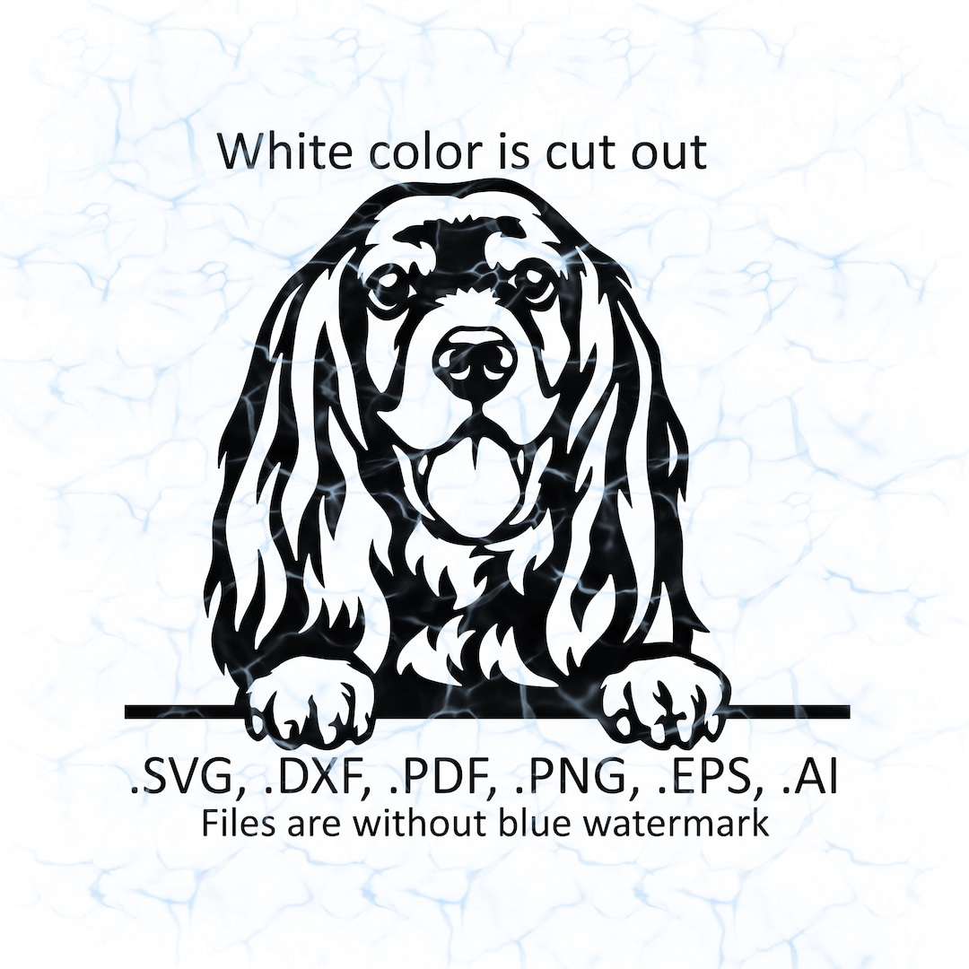 English Cocker Spaniel Svg Vector, English Cocker Spaniel Peeking Logo ...