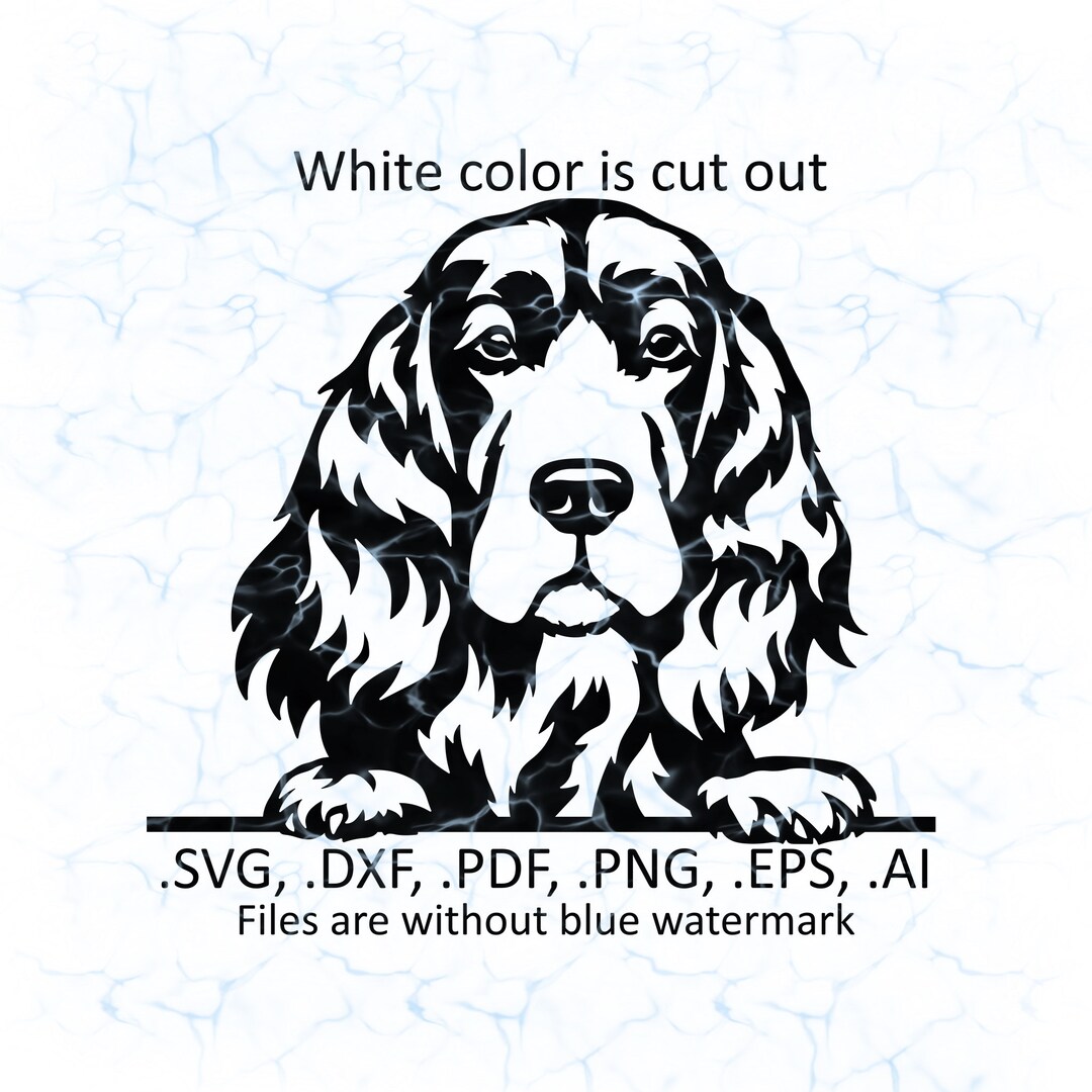 Irish Setter Svg Vector, Irish Setter Peeking Logo, Pdf, Dxf, Ai, Eps ...
