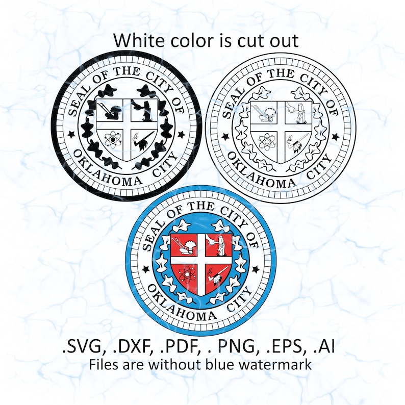 Archivos vectoriales svg del sello de la ciudad de Oklahoma, dxf, pdf ...