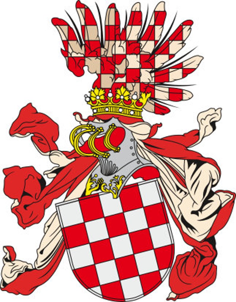 Escudo de armas de Croacia vector svg archivo | Etsy España