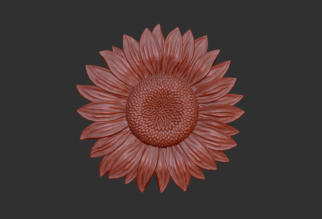Sunflower 3d Stl Model Relief Element, CNC Files - Etsy