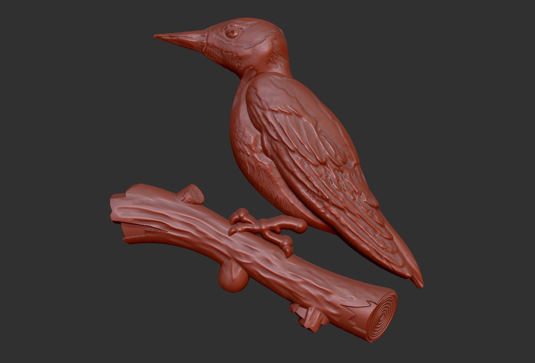 Woodpecker 3d Stl Model Relief, CNC Router Engraver, CNC Files - Etsy
