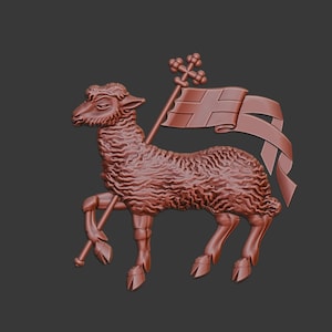 Lamb of God, Agnus Dei .stl 3d Model Relief Element, CNC Files - Etsy