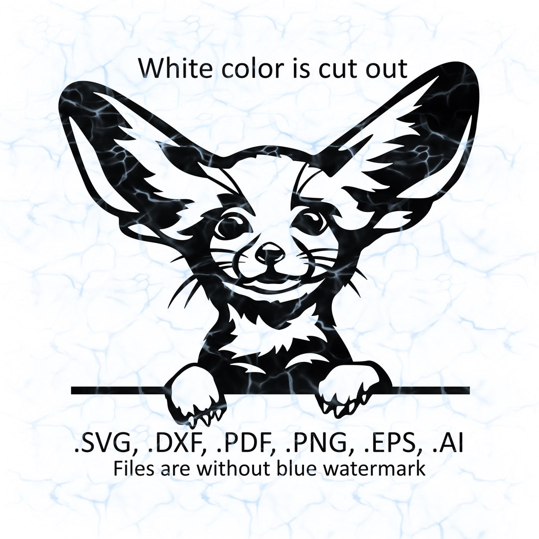 Fennec Fox Svg Vector, Fennec Fox Peeking Logo, Pdf, Dxf, Ai, Eps, Png ...