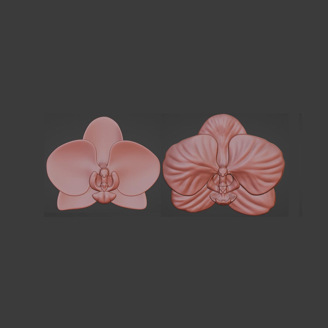 Orchid 3d .stl Model Relief Element, CNC Files - Etsy