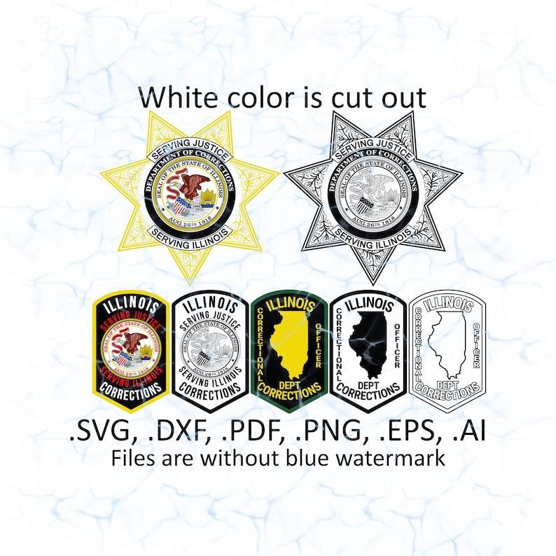 Illinois Corrections Svg Vector Files, Dxf, Pdf, Ai, Eps, Png - Etsy