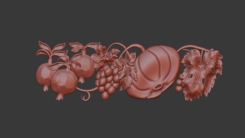Fruits .stl 3d Model Relief Element, CNC Files - Etsy