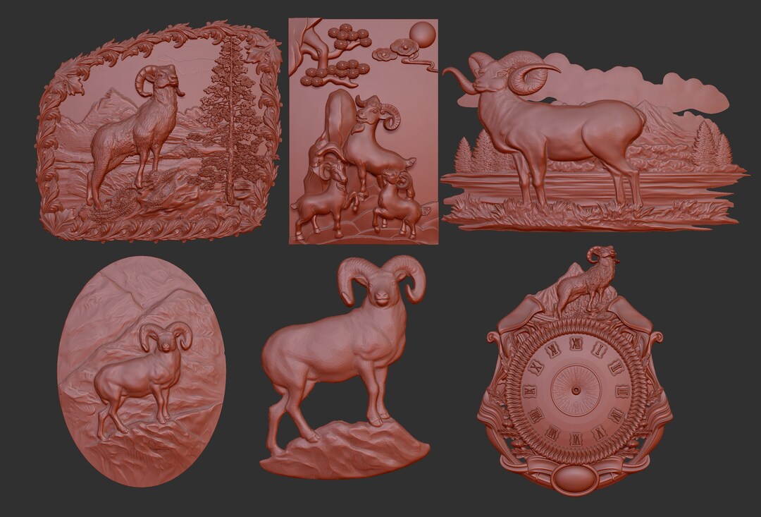 Ram Argali Aries 3d Stl Model Set Wall Decor Relief - Etsy Australia
