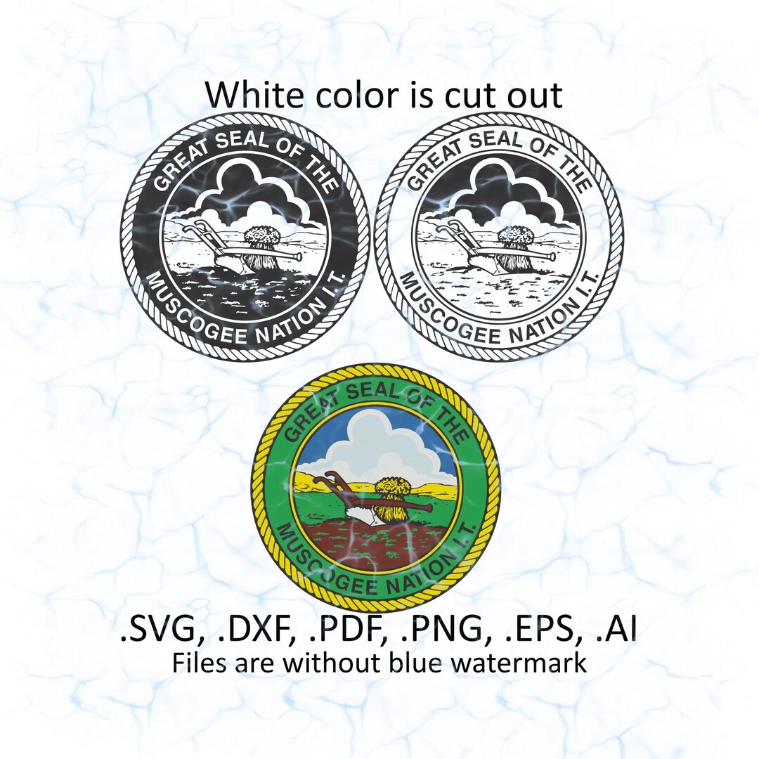 Muscogee Svg Vector Files, Dxf, Pdf, Ai, Eps, Png, Muscogee Nation Seal ...