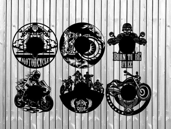 Motorcycle Sport Bike Biker Clock Face Template Laser Cut Dxf - Etsy