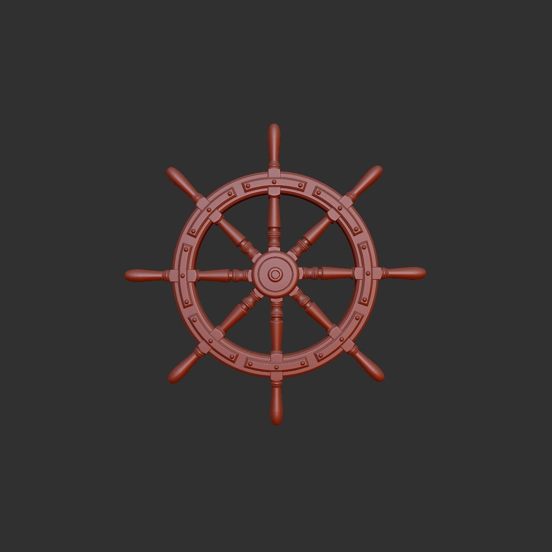 Ship's Wheel 3d Stl Model, Relief Element, CNC Router Engraver, CNC ...